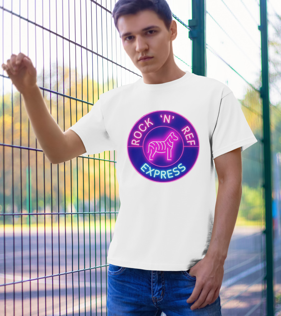 Rock 'N' Ref Express Jesse Beeler Tag Neon Zebra T-Shirt