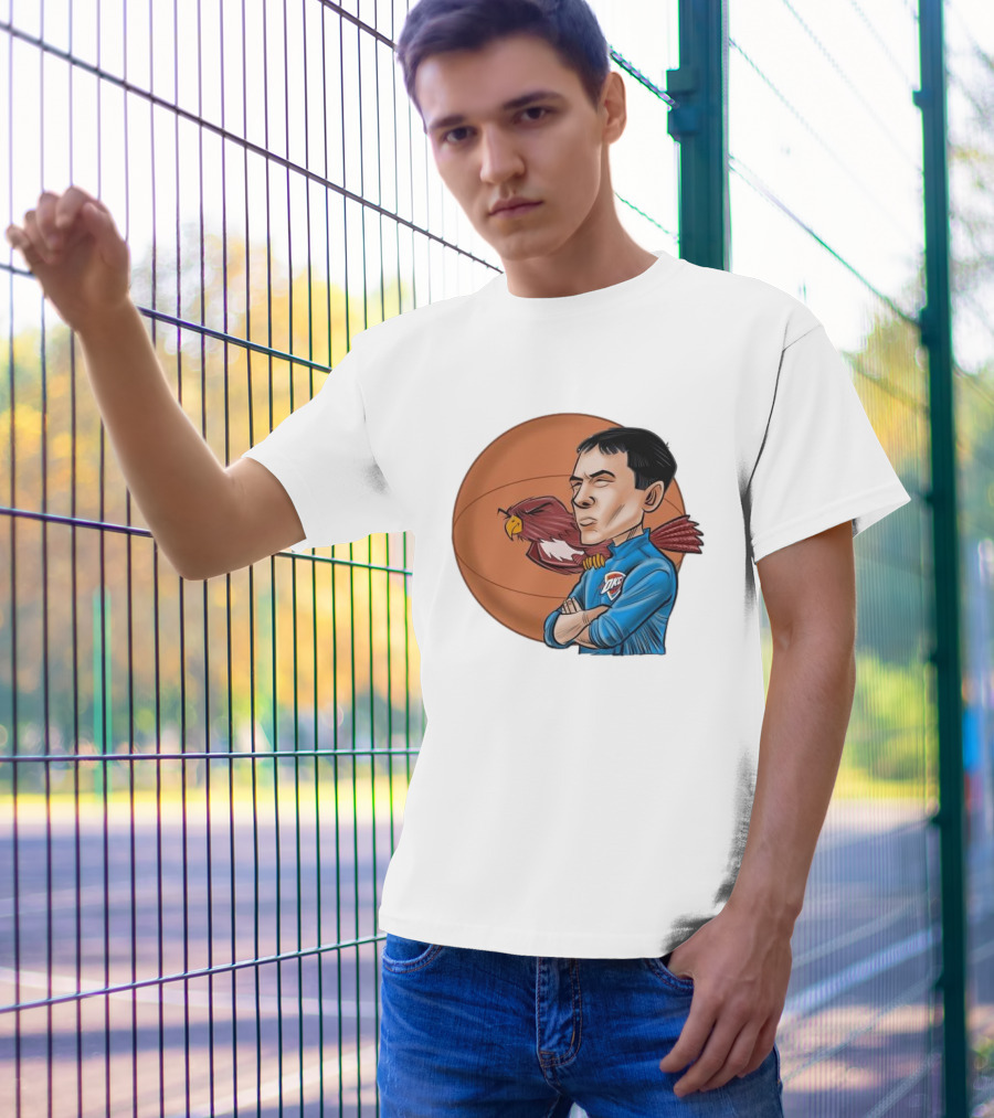 Mark Daigneault OKC Thunder Red-Tailed Hawk Eyes Basketball T-Shirt
