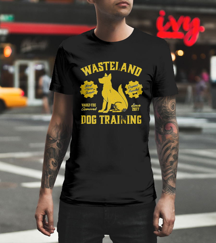 Wasteland Dog Training Woof Never Changes Dogmeat Provided Vault-Tec Approved Since 2077 T-Shirt