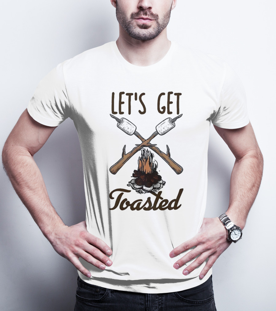 LET'S GET TOASTED Campfire S'mores Roasting T-Shirt