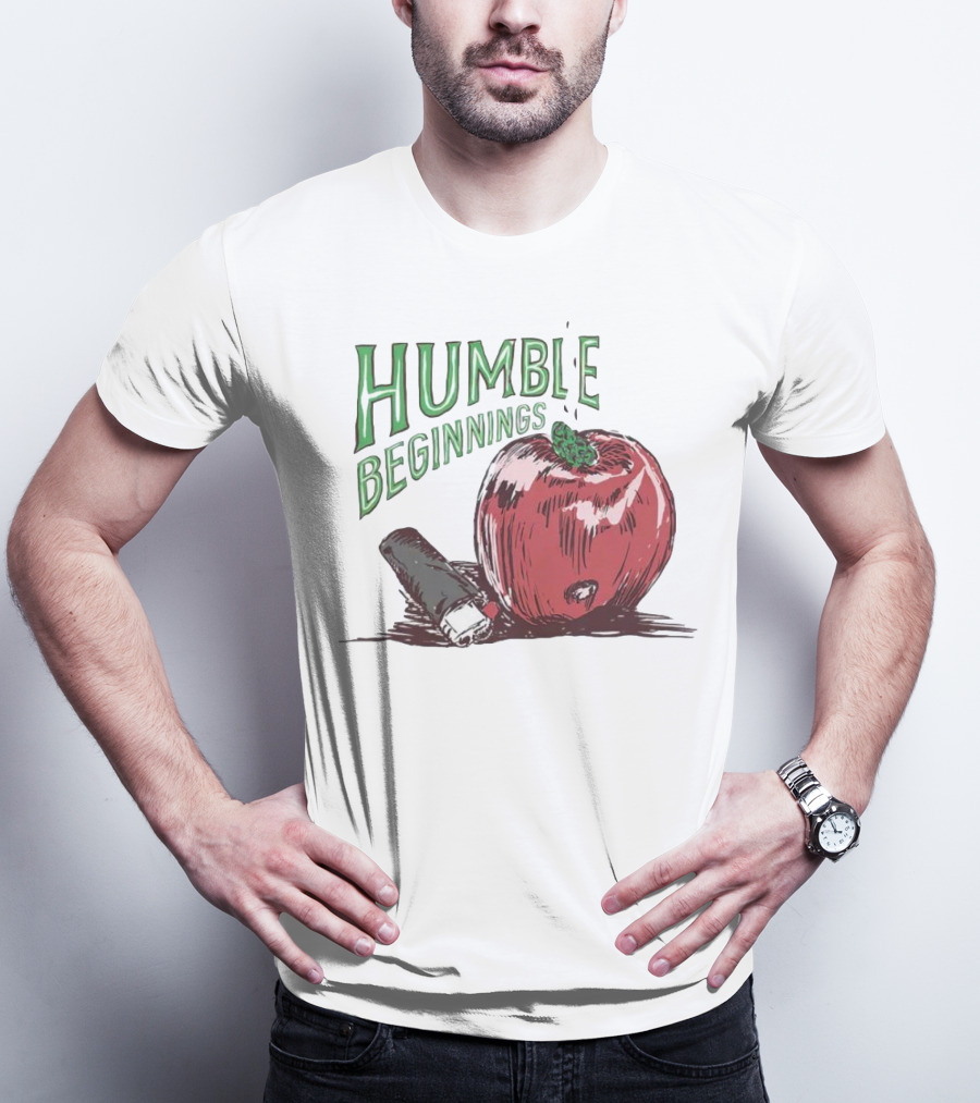 Humble Beginnings Apple With Pencil T-Shirt