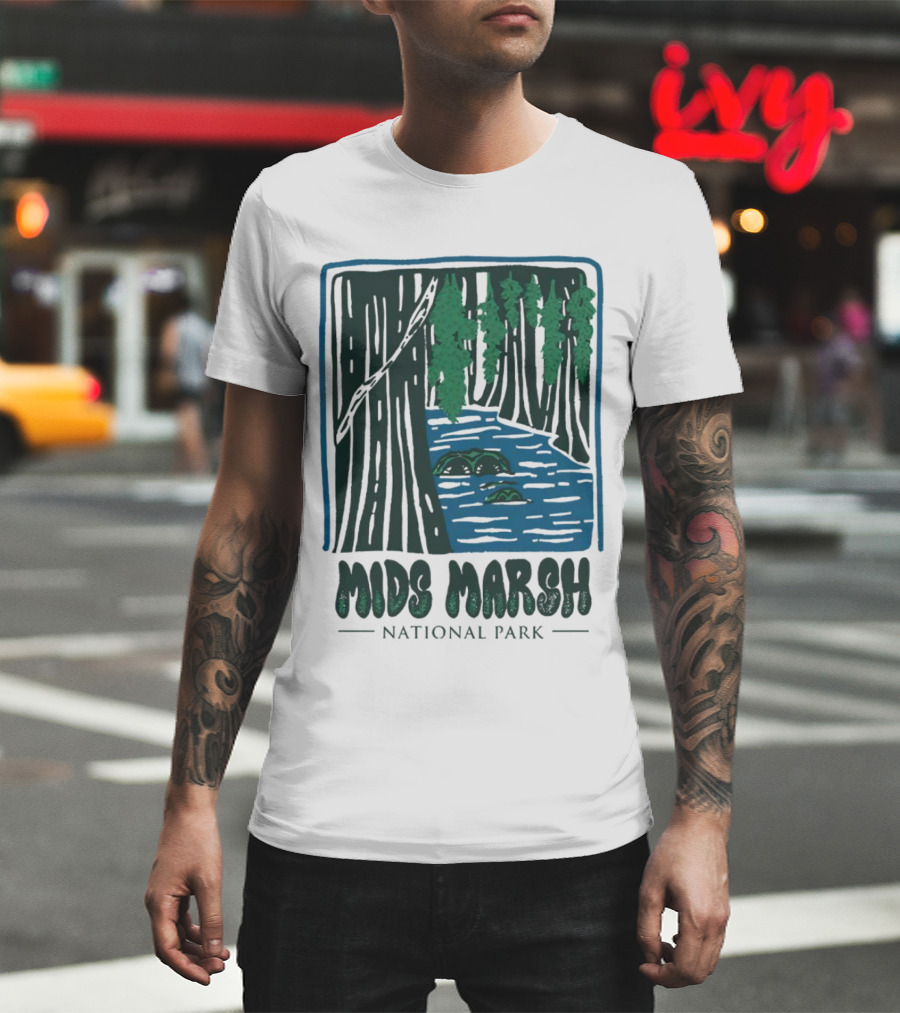 Mids Marsh National Park Forest River Scene T-Shirt
