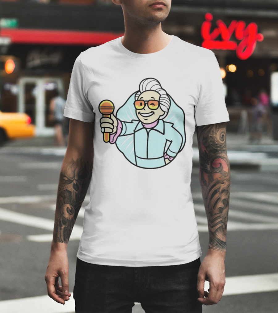 Vault Boy Elvis Microphone T-Shirt