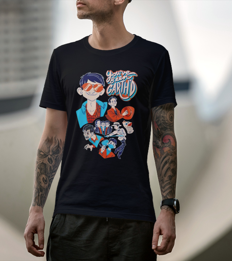 You've Been Garthd Cartoon Style Character Montage T-Shirt