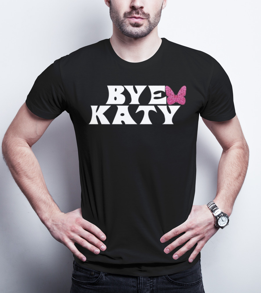 Bye Katy Pink Glitter Butterfly T-Shirt