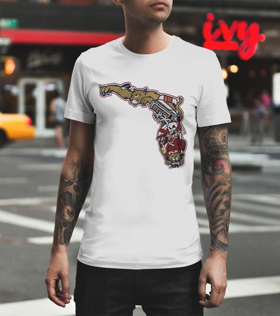 Florida Panthers Let's Hunt State Hockey T-Shirt