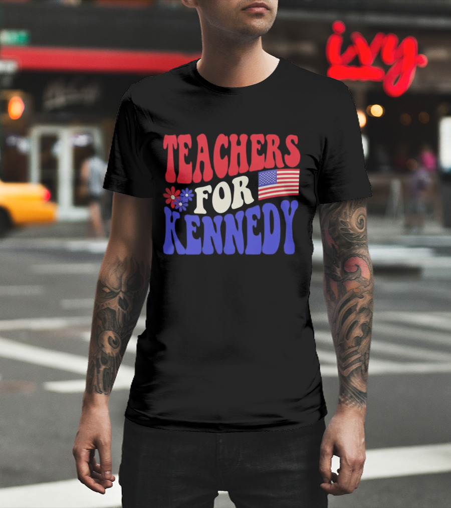 Teachers For Kennedy American Flag T-Shirt