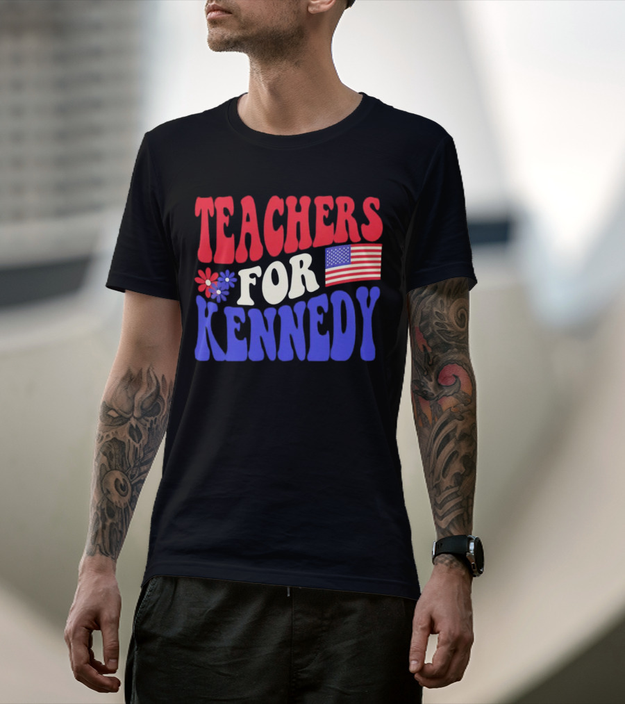 Teachers For Kennedy American Flag T-Shirt