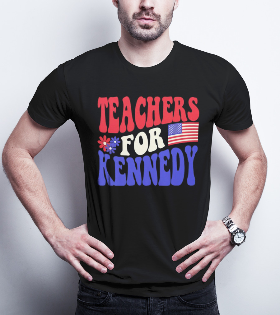Teachers For Kennedy American Flag T-Shirt