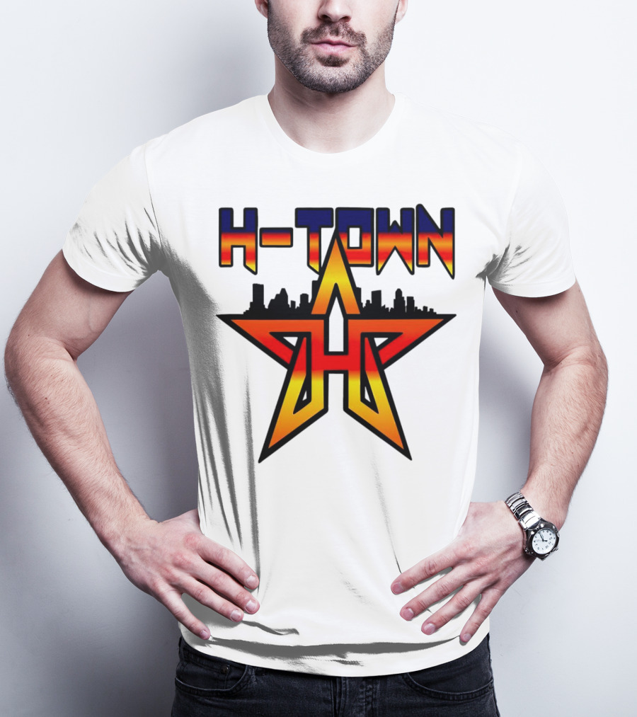 H-Town Skyline Star Houston Astros Baseball T-Shirt