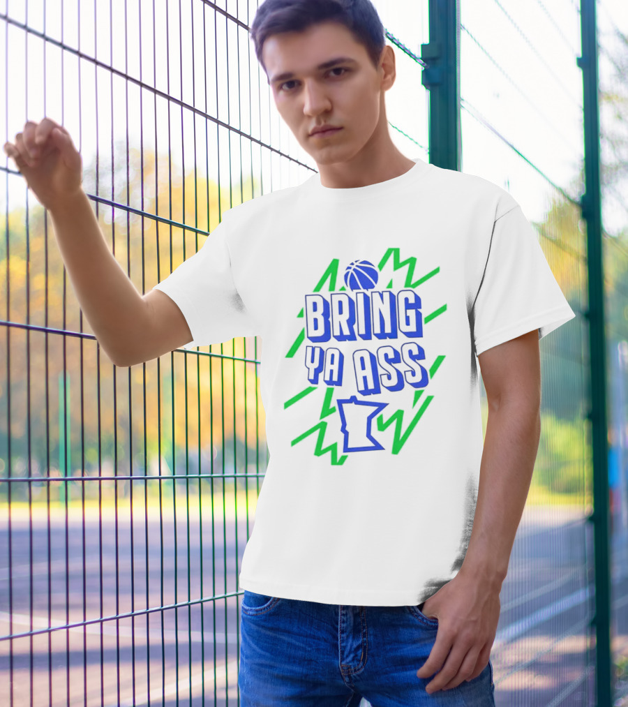 Bring Ya Ass Minnesota Basketball Neon T-Shirt