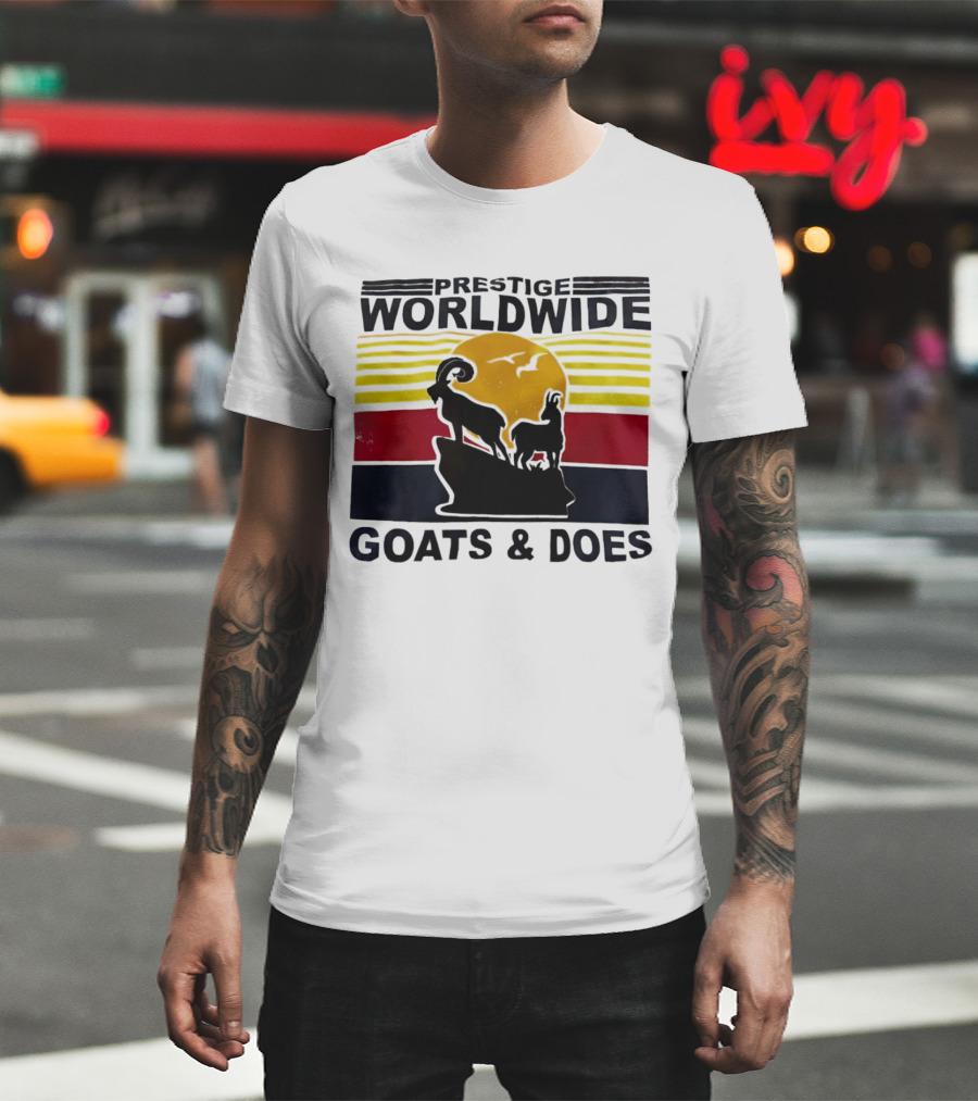 Prestige Worldwide Goats And Does Vintage Sunset T-Shirt