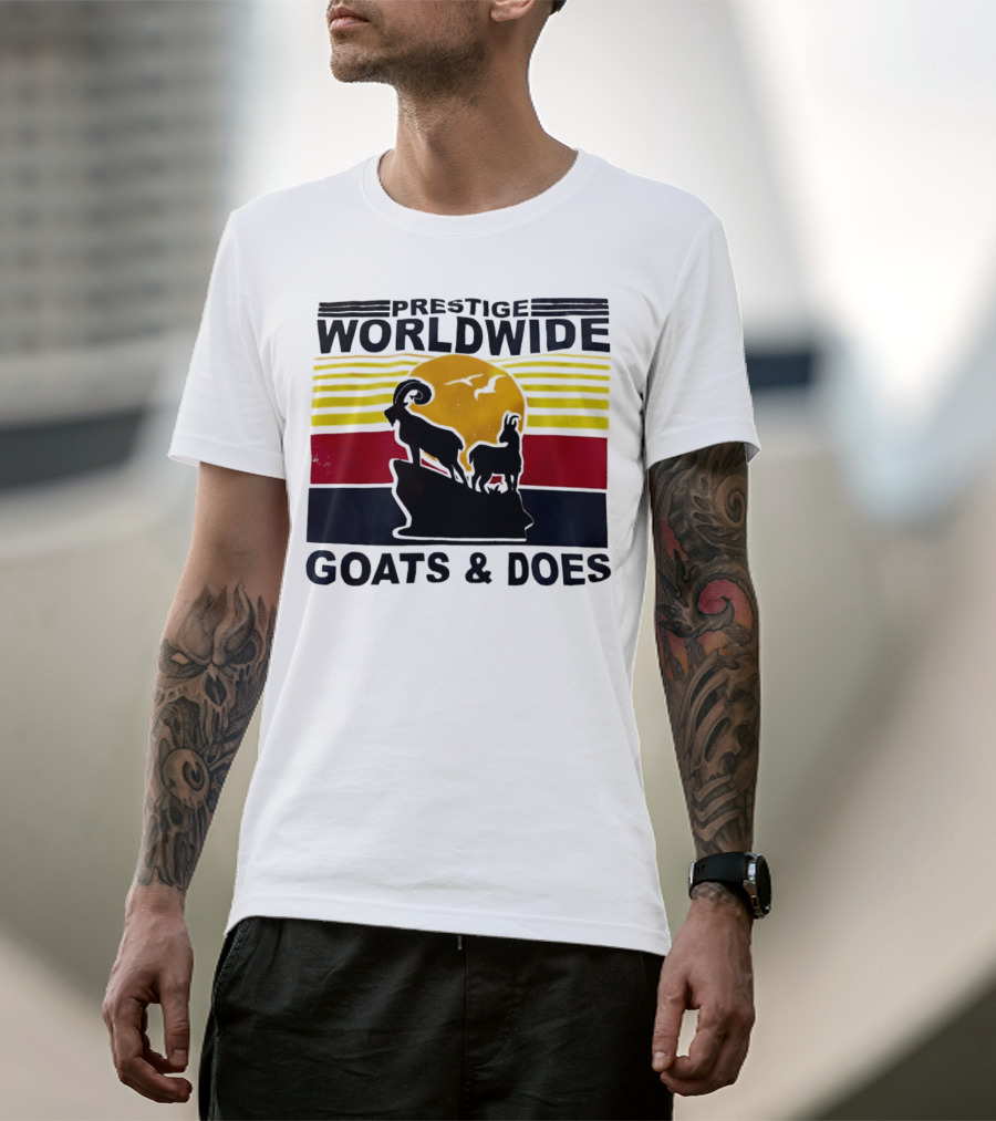 Prestige Worldwide Goats And Does Vintage Sunset T-Shirt