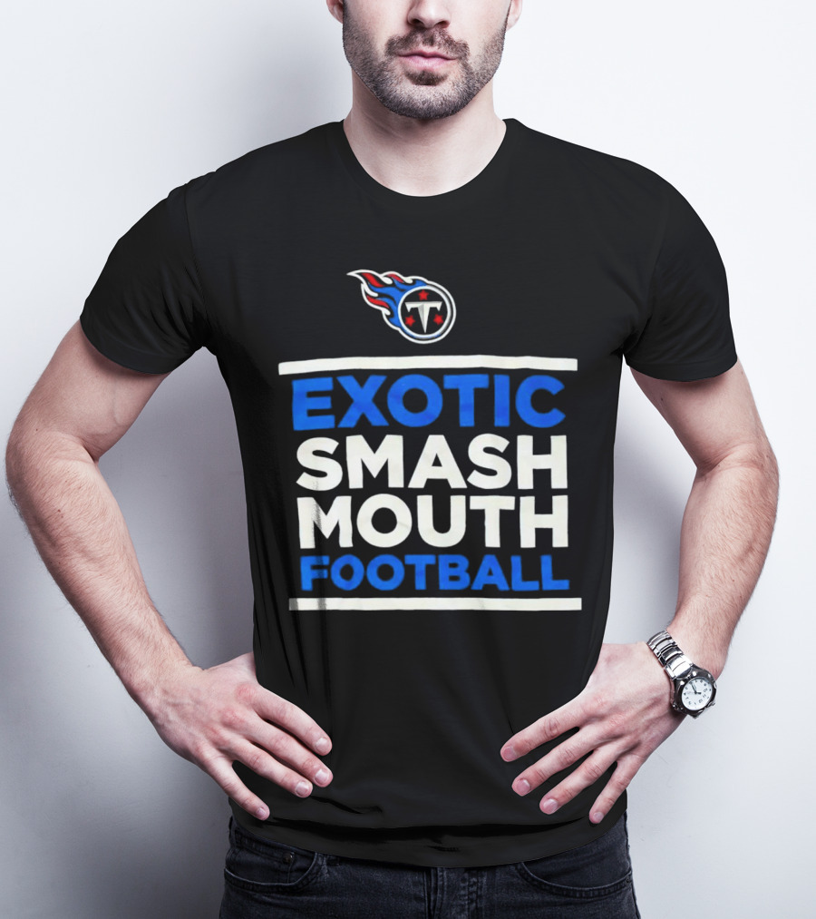 Tennessee Titans Exotic Smash Mouth Football T-Shirt