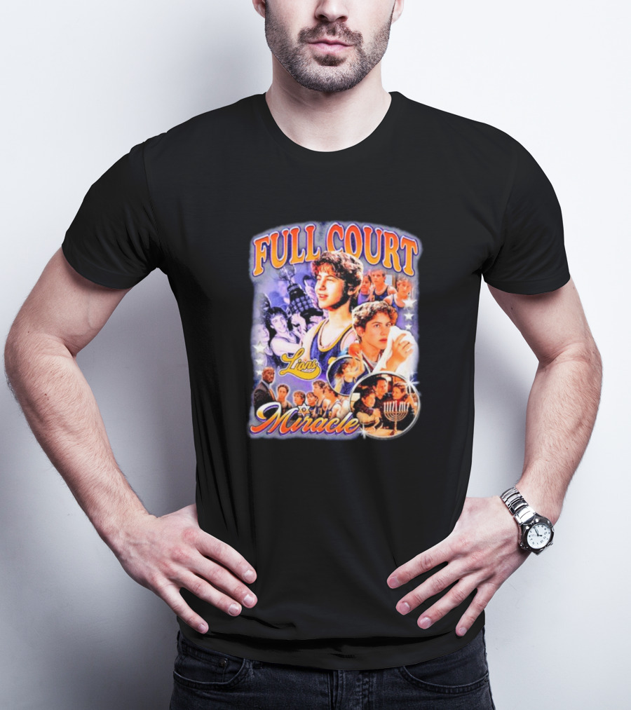 Full Court Miracle Lions Basketball Menorah T-Shirt