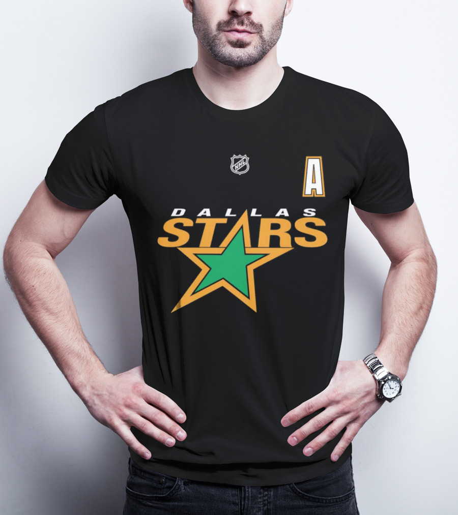 Dallas Stars NHL Hockey Team Logo And Letter A T-Shirt