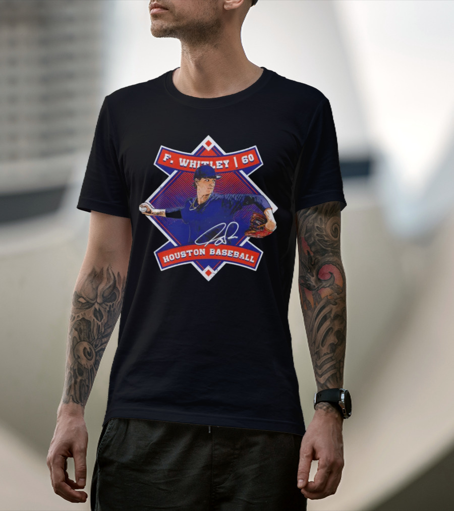 F. Whitley 60 Houston Baseball T-Shirt