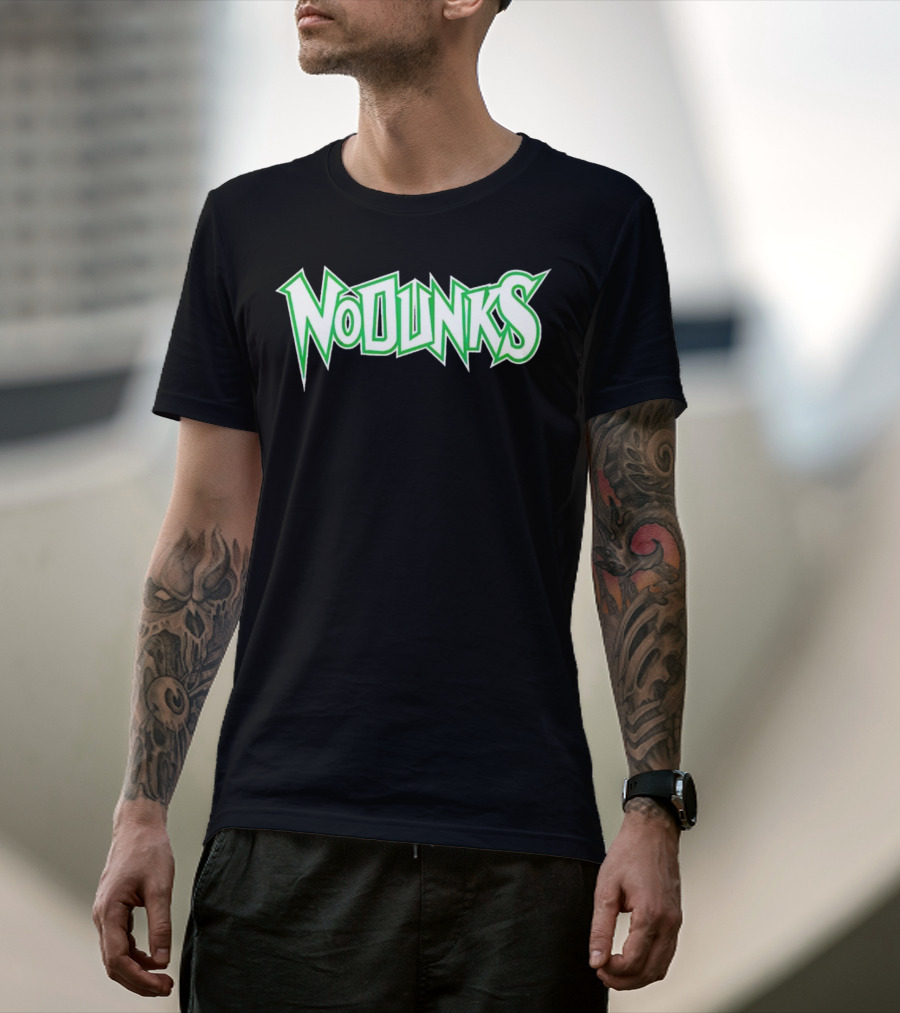 Minnesota Timberwolves No Dunks Bold Green Text T-Shirt