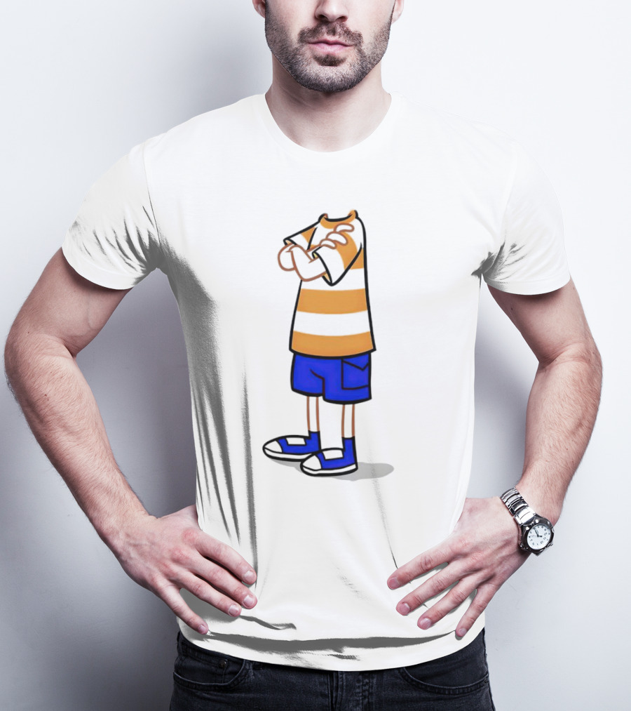 Phineas Ferb Cartoon Style Stun Body Outfit Blue Shorts T-Shirt