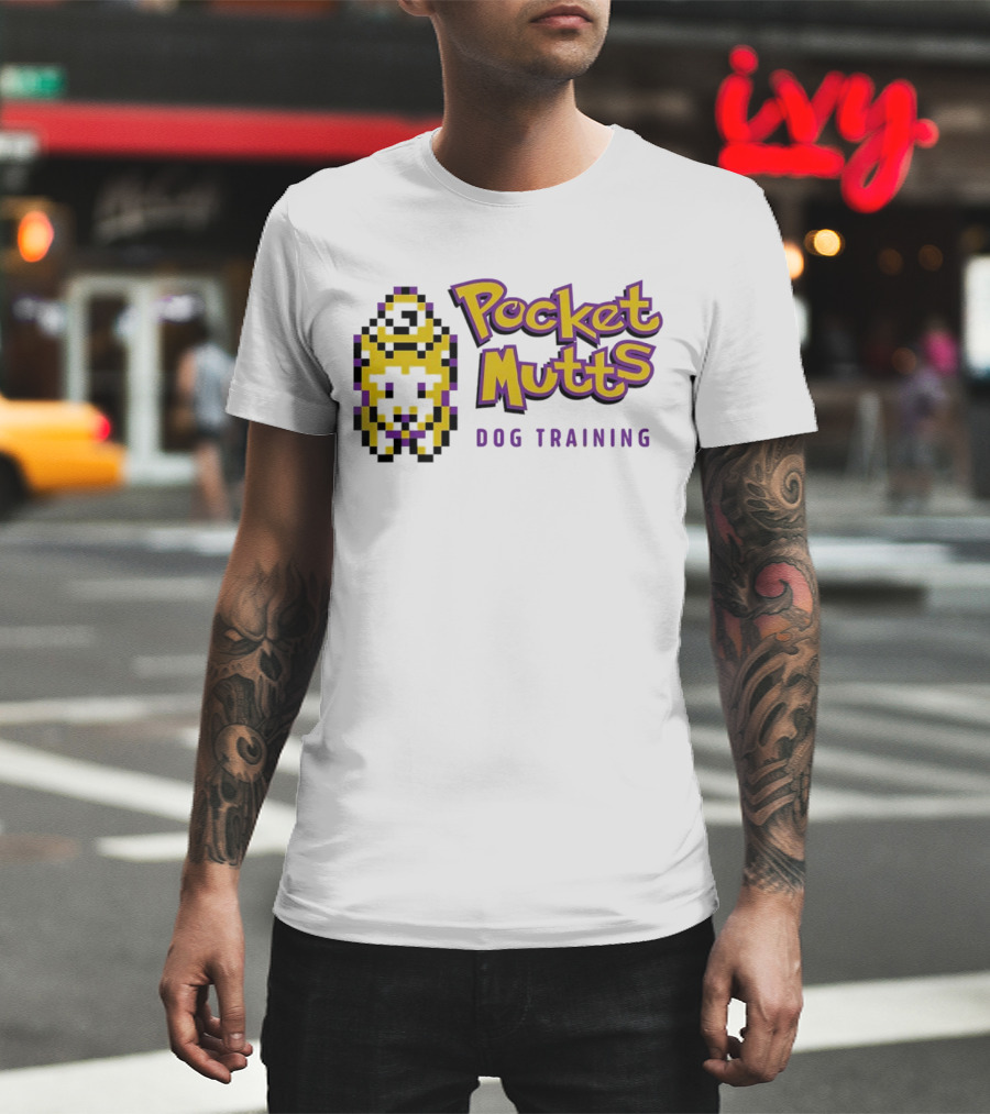 Pocket Mutts Dog Training Pixel T-Shirt