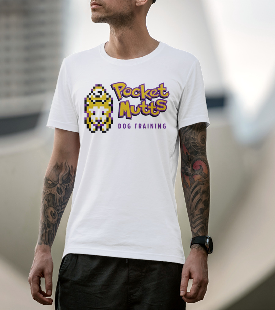 Pocket Mutts Dog Training Pixel T-Shirt