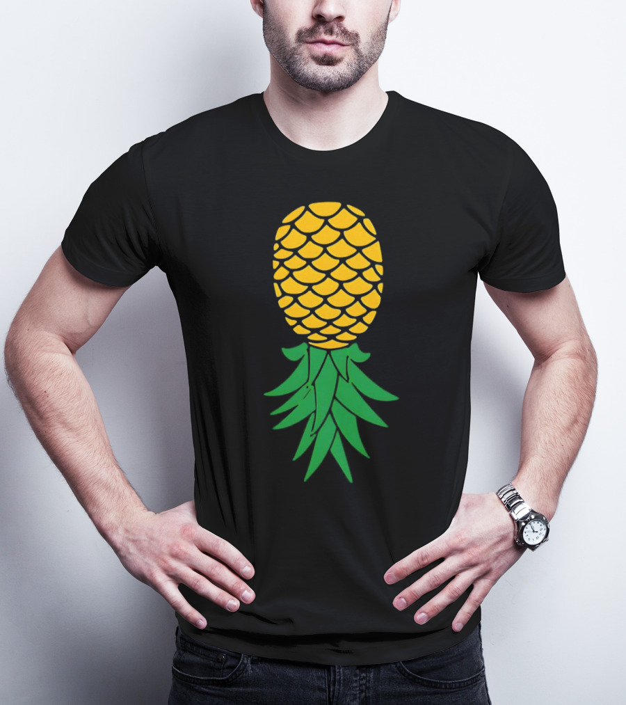 Upside Down Pineapple Yellow Green Scales T-Shirt