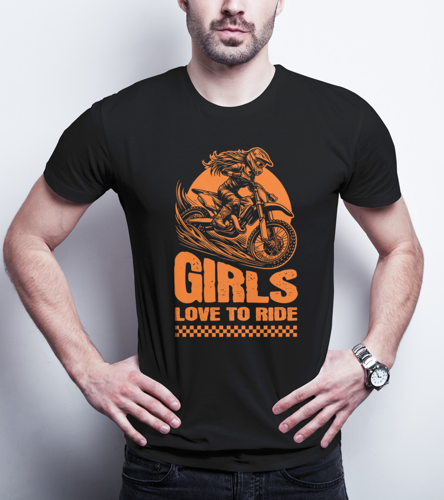 GIRLS LOVE TO RIDE Motocross Adventure T-Shirt
