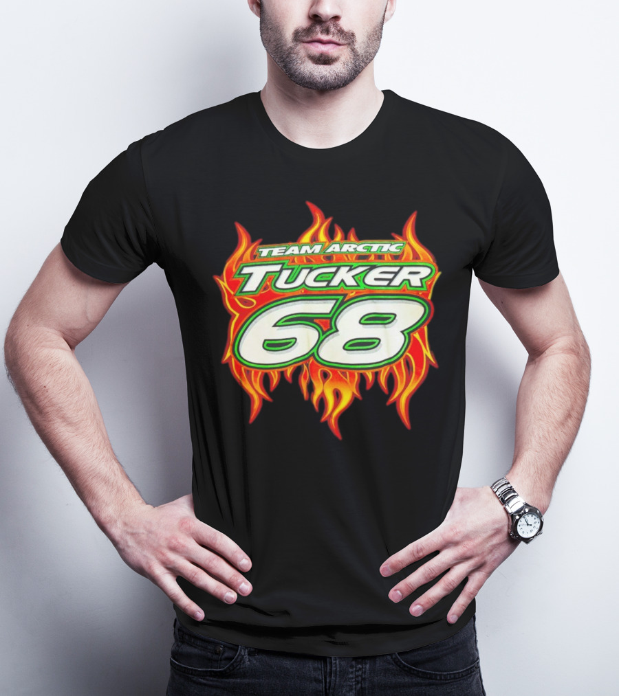 Team Arctic Tucker 68 Fire Flames Racing Motif T-Shirt