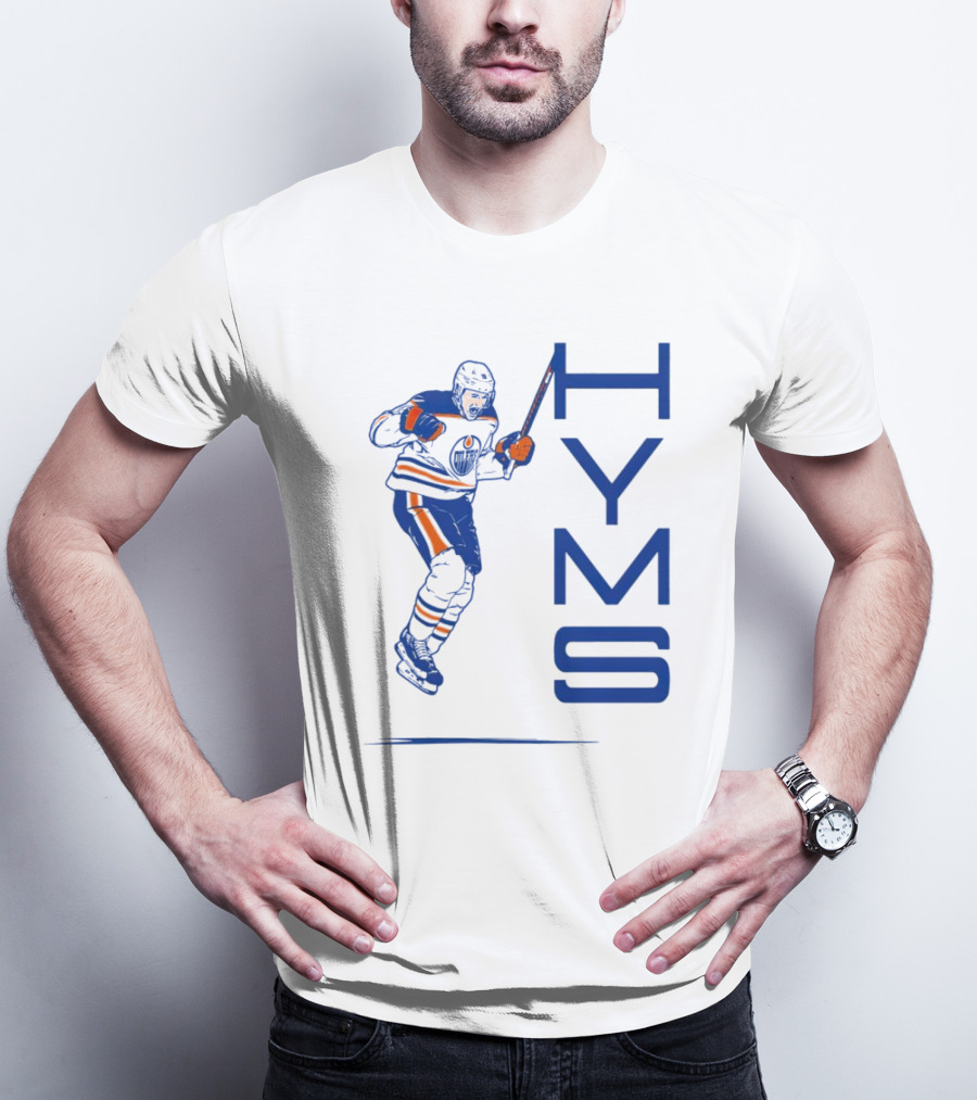 Zach Hyman Edmonton Oilers HYMS Hockey Player T-Shirt
