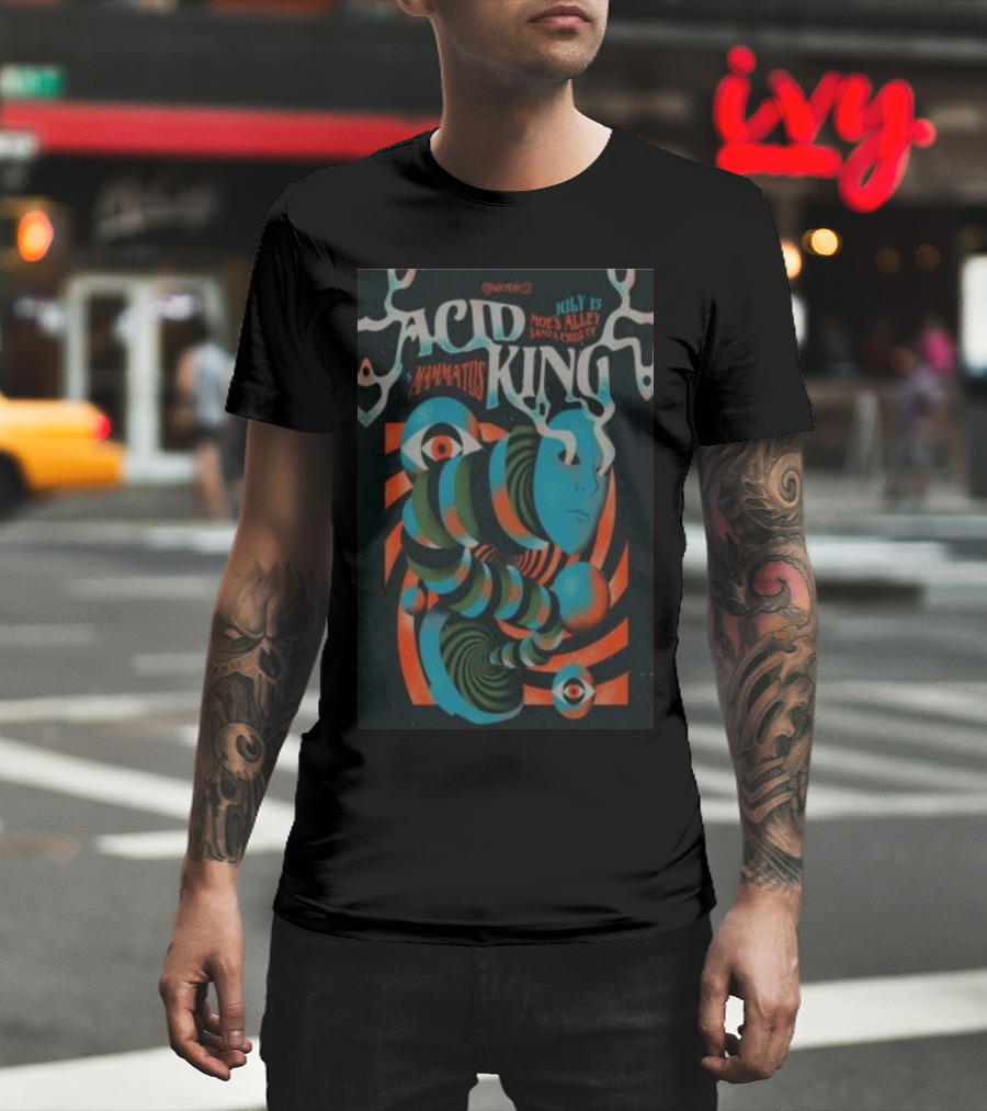 Acid King July 15 Moe's Alley Santa Cruz Mammatus T-Shirt