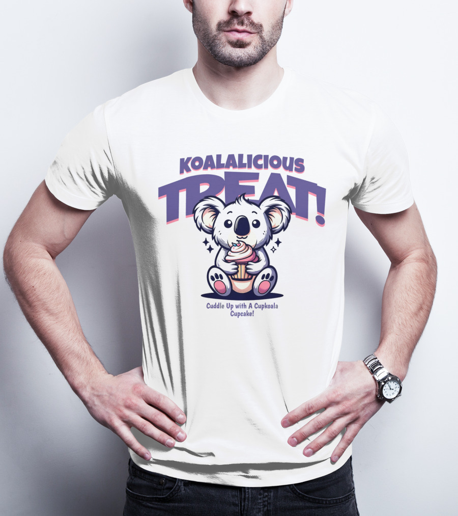 KOALALICIOUS TREAT Cuddle Up With A Cupkoala Cupcake T-Shirt