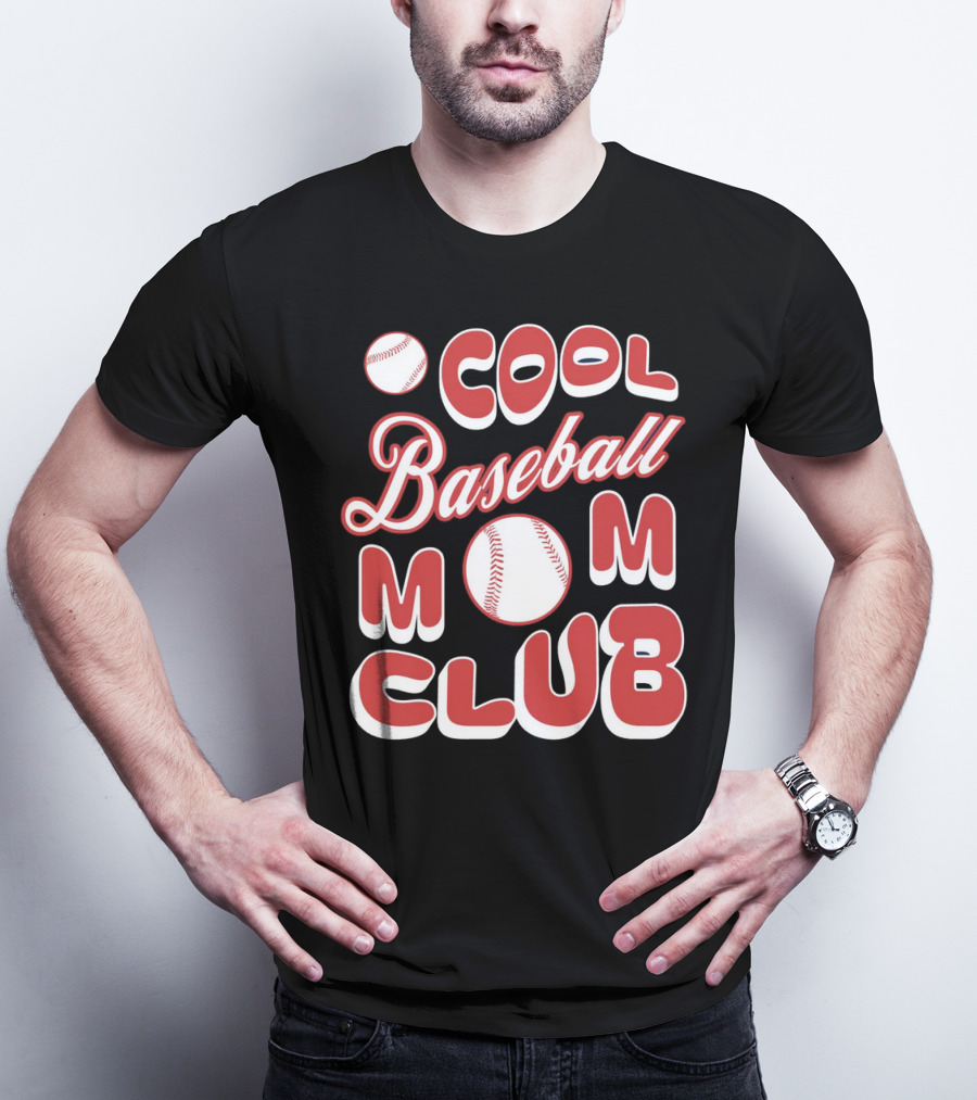 Cool Baseball Mom Club Baseball T-Shirt
