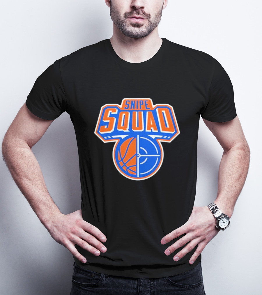 Snipe Squad Basketball Logo With Oklahoma City Thunder Colors T-Shirt