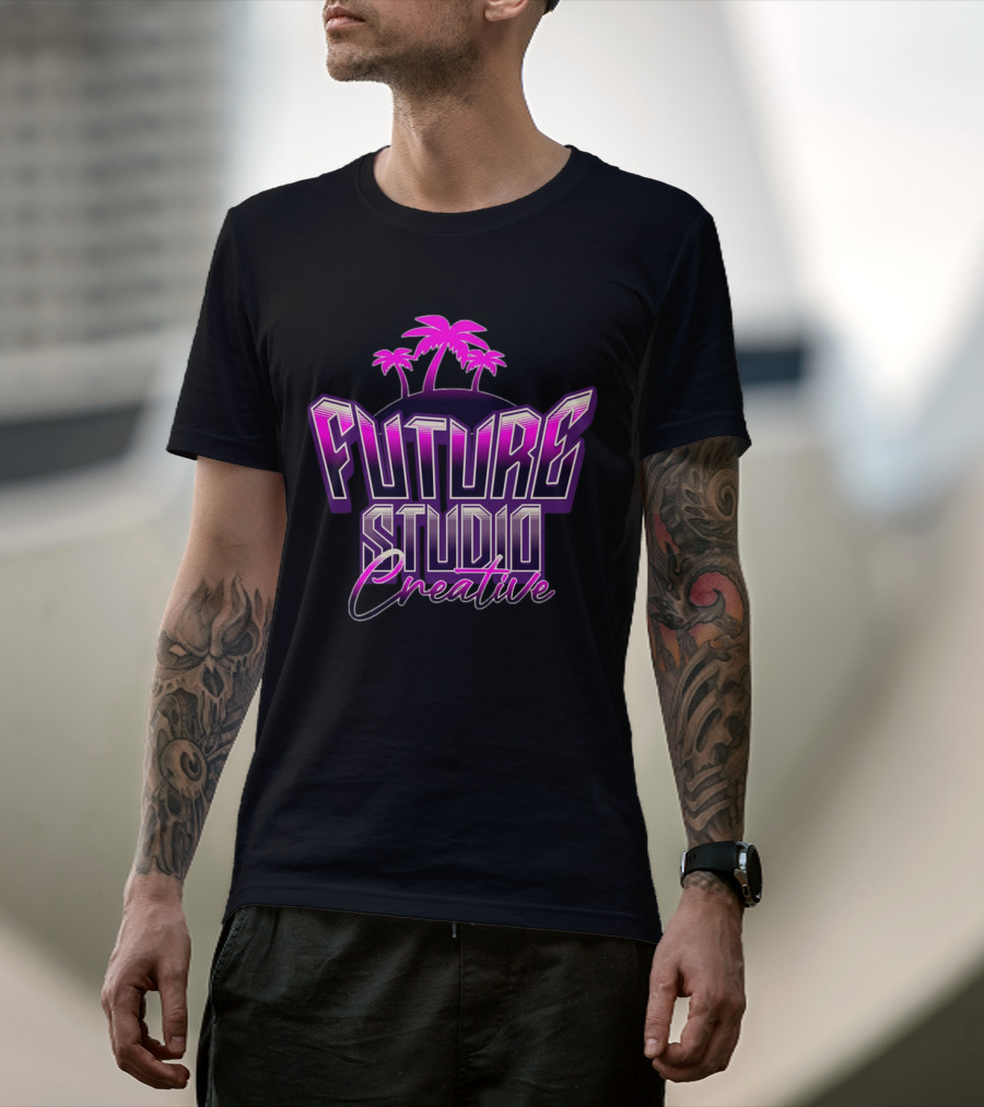 Future Studio Creative Synthwave Neon Palms T-Shirt