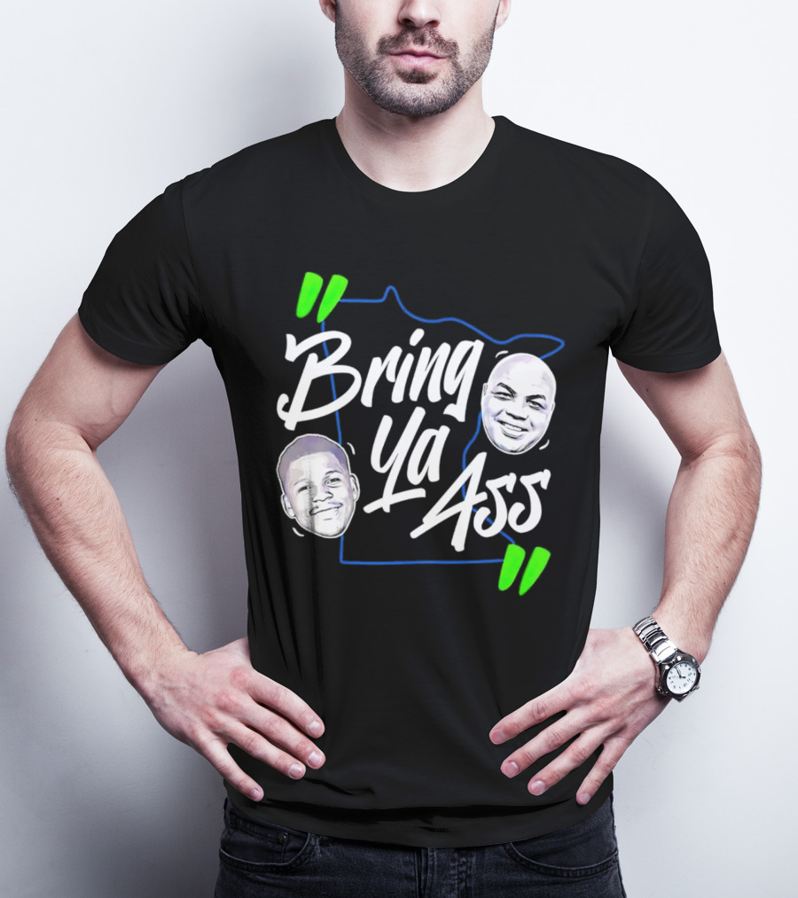 Anthony Edwards Charles Barkley Bring Ya Ass Minnesota Shape T-Shirt