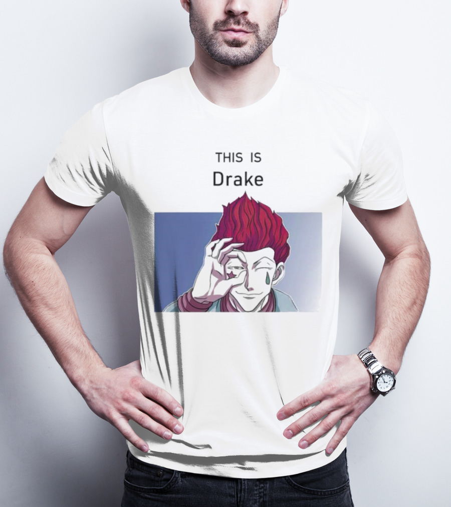 Hisoka This Is Drake Tear Symbol Pink Hair Anime Meme T-Shirt