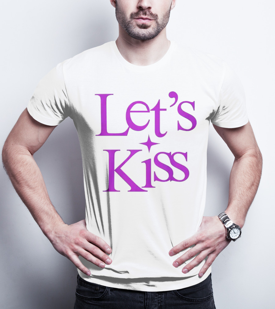 Let’s Kiss Starry Violet Text T-Shirt