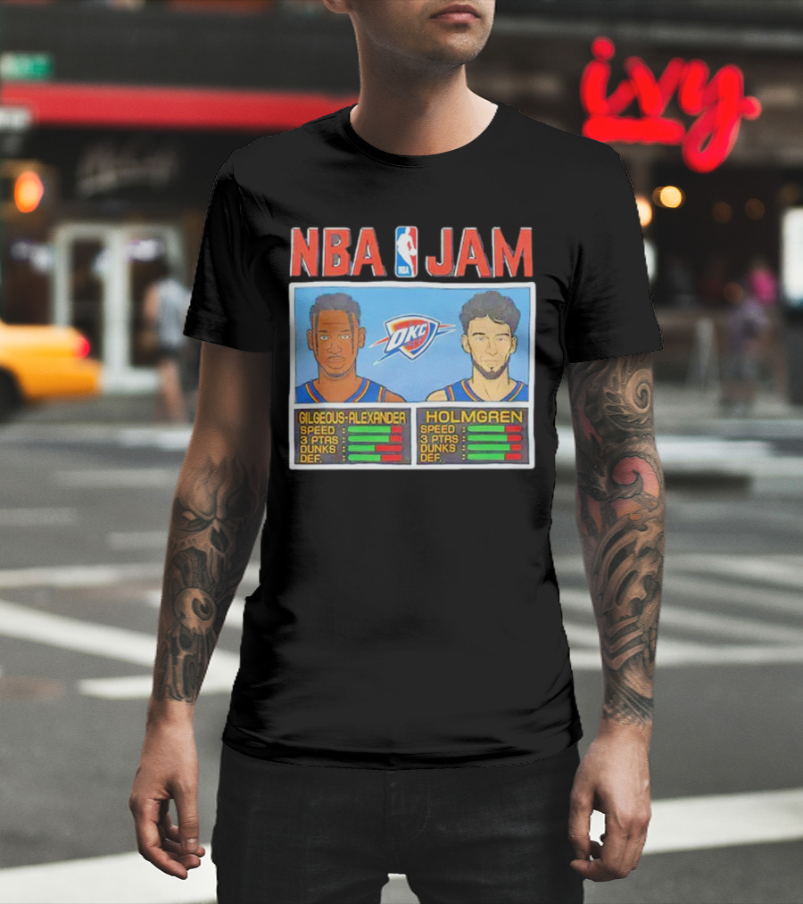 NBA Jam Shai Gilgeous-Alexander Chet Holmgren OKC Thunder T-Shirt
