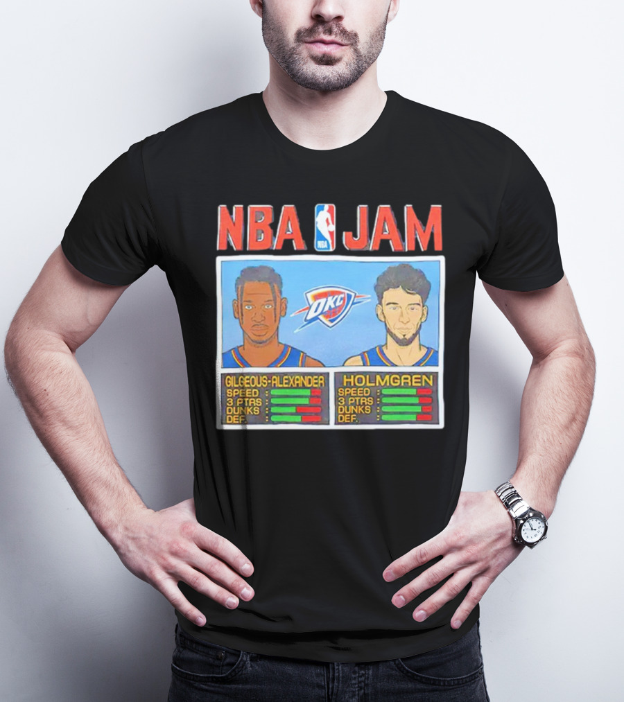 NBA Jam Shai Gilgeous-Alexander Chet Holmgren OKC Thunder T-Shirt