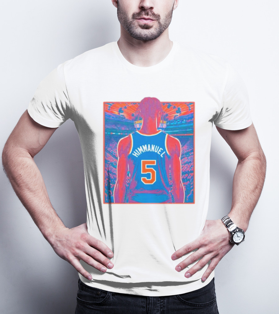 HIMMANUEL 5 New York Knicks Basketball Jersey In Vibrant Arena Scene T-Shirt