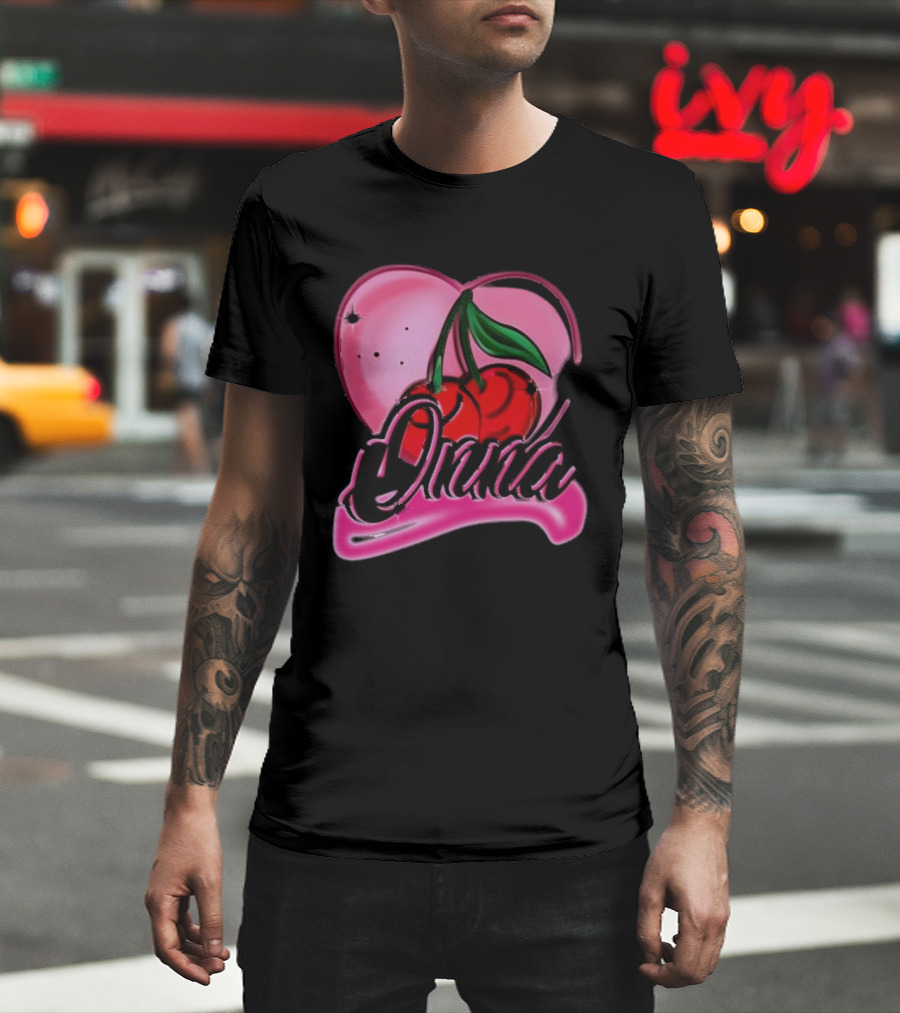 Onna Cherry Heart Pink T-Shirt