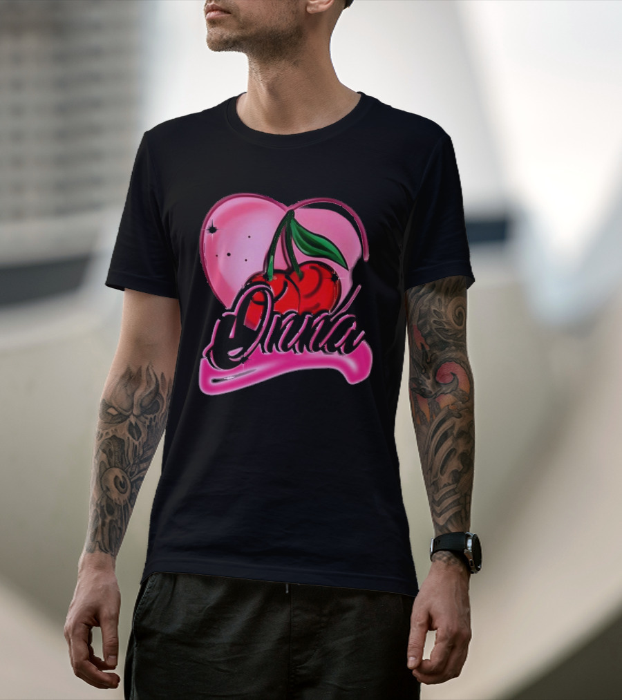 Onna Cherry Heart Pink T-Shirt