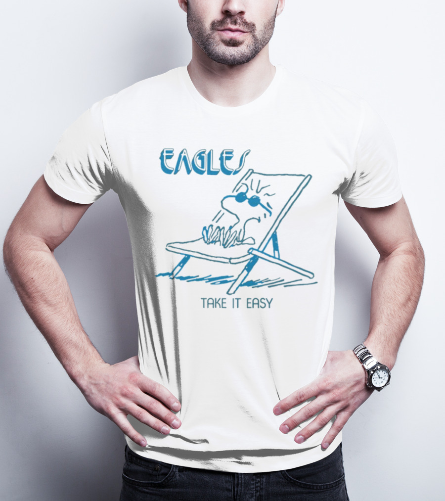 Eagles Take It Easy Woodstock Chair Relaxation T-Shirt