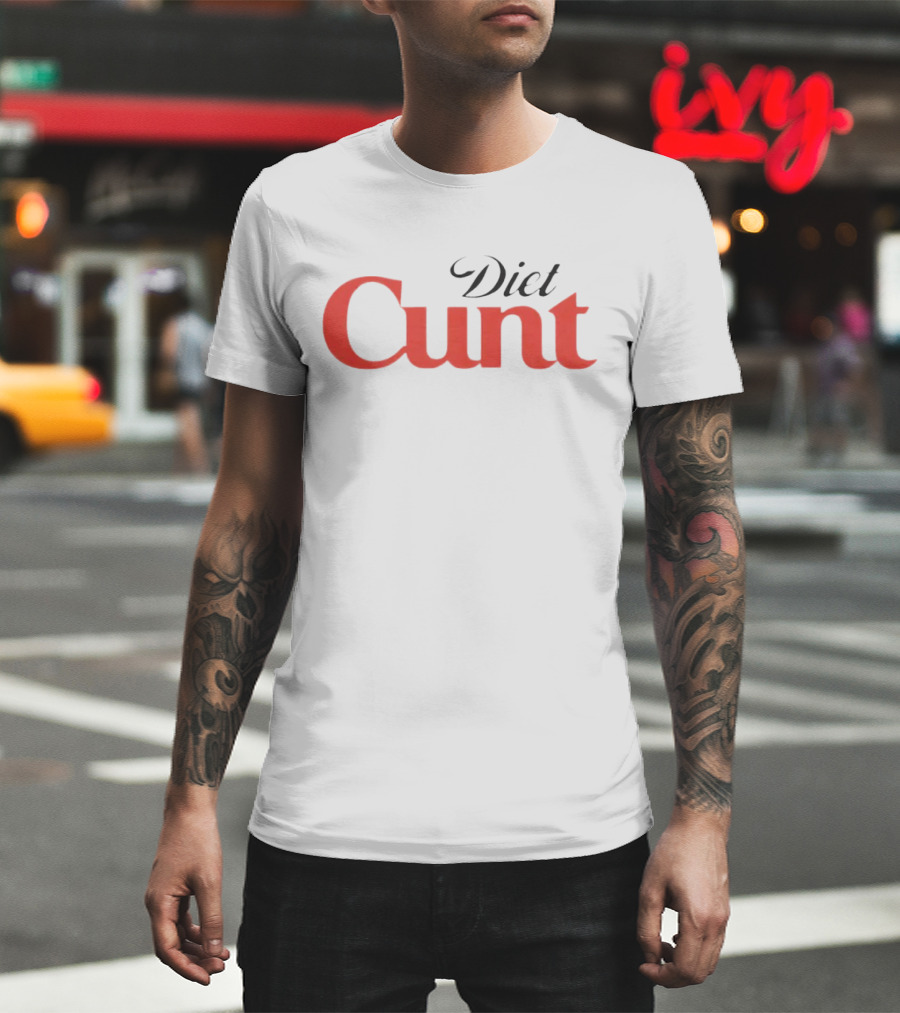 Diet Cunt Text In Classic Soft Drink Typography T-Shirt