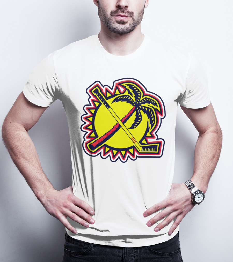 Florida Panthers Sun Coconut Tree Hockey Stick Palm T-Shirt