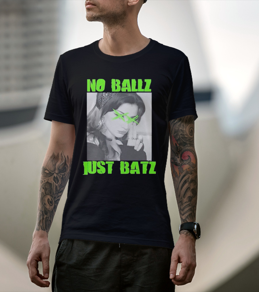 No Ballz Just Batz Bandana Girl Green X Eyes T-Shirt