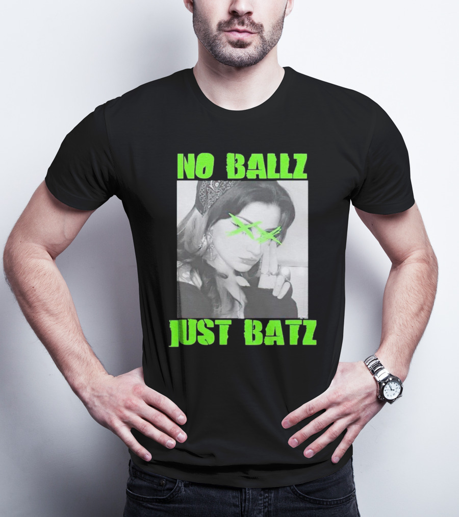 No Ballz Just Batz Bandana Girl Green X Eyes T-Shirt