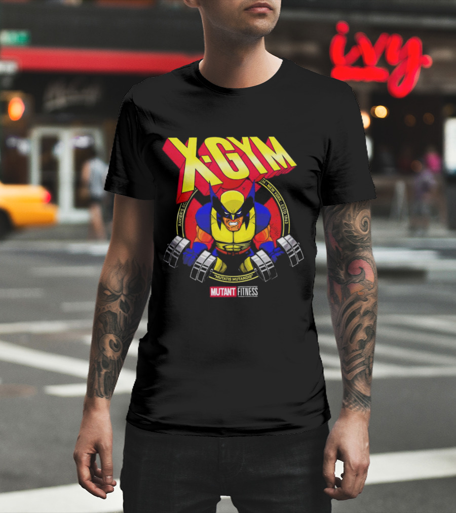 X-Gym Mutant Fitness Mutatis Mutandis Xavier N.Y. Wolverine T-Shirt