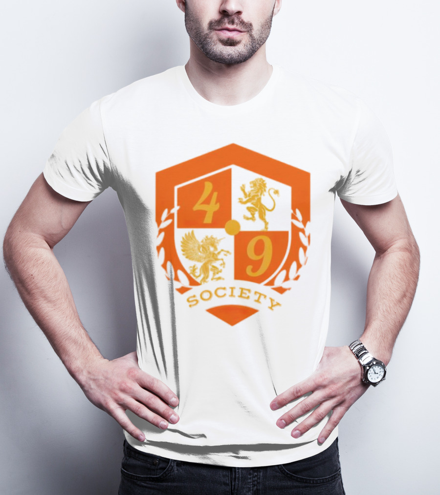 49 Society Crest With Heraldic Lion And Griffin Emblem T-Shirt