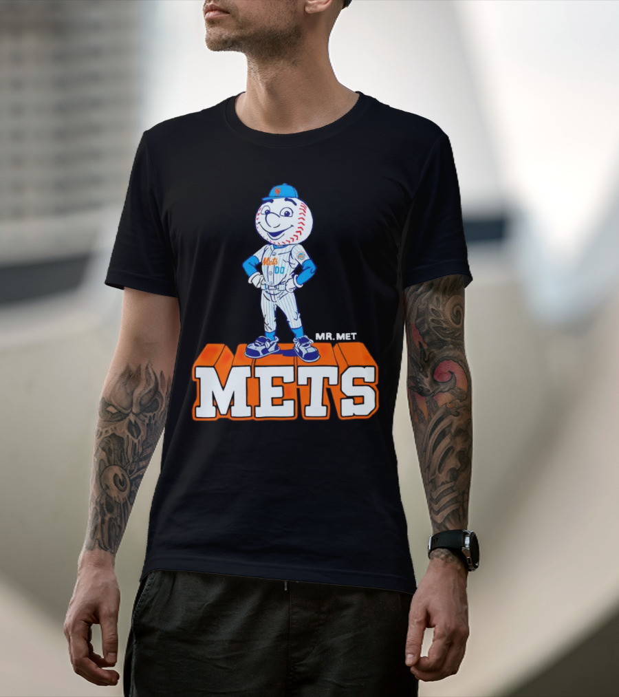 Mr Met New York Mets Baseball Mets Mascot T-Shirt